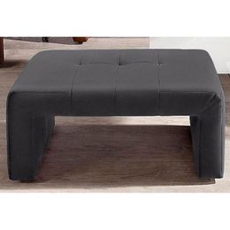exxpo - sofa fashion Hockerbank &raquo;Barista Hockerbank mit hoher Bodenfreiheit&laquo; Sitz gepolstert,Breite ca.100 cm grau Carabu (50%Polyester, 35%Polyacryl,