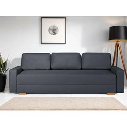 Home Affaire 3-Sitzer &raquo;SHERIDIAN Schlafsofa mit Bettkasten, in Feincord & Velvet&laquo; mit Wellenunterfederung, moderne Bez&uuml;ge, B/H/T 225/94/80 grau 100% 