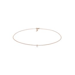 Elli Damen Collier &raquo;Choker mit Anh&auml;nger Mondstein Rund 925 Silber&laquo; rosa