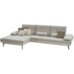 Die PlanBar Ecksofa &raquo;MP-IN23002 L-Form&laquo; wahlweise mit Armteil- und Sitztiefenverstellung beige 100% Recyceltes Polyester