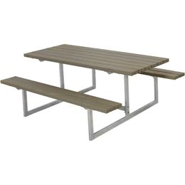 Plus Garten-Essgruppe &raquo;&raquo;Basic&laquo; Kombim&ouml;bel&laquo; 1 Stk. tlg. 177x160x73/45 cm grau FSC -zertifizierter Holzwerkstoff, Stahl