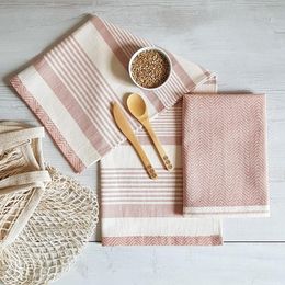 Framsohn frottier Geschirrtuch &raquo;Modern Living Streifen, aus 100% Baumwolle&laquo; dichte Feinwebung, in &Ouml;sterreich hergestellt, 50x70 cm rosa 100% Baumwolle