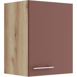 Optifit H&auml;ngeschrank &raquo;Bella&laquo; Breite 45 cm, 1 T&uuml;r, 1 Einlegeboden rot Holzwerkstoff