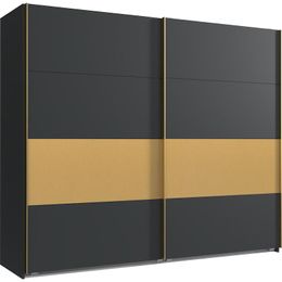 wimex Schwebet&uuml;renschrank &raquo;Dubai Kleiderschrank in trendigen goldenen Design&laquo; Schlafzimmerschrank wahlweise in zwei Breiten erh&auml;ltlich, Breite 270cm, 2 