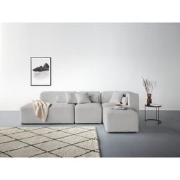 Home Affaire Ecksofa &raquo;Sundstrup L-Form&laquo; Modulserie, individuelle Zusammenstellung grau 93% Polyester, 6% Acryl, 1% Baumwolle