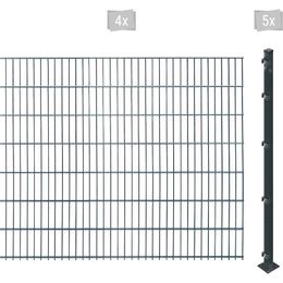 Arvotec Doppelstabmattenzaun &raquo;ESSENTIAL 143 zum Aufschrauben&laquo; Zaunh&ouml;he 143 cm, Zaunl&auml;nge 2 - 60 m grau Kunststoff, Stahl