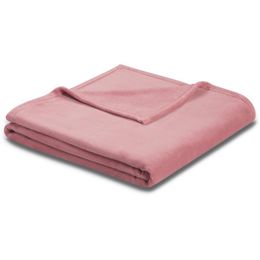 Biederlack Wohndecke &raquo;King Fleece&laquo; leicht, Kuscheldecke rosa Polyester