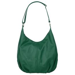 CLUTY Damen Shopper echt Leder, Made in Italy gr&uuml;n