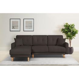 Home Affaire Ecksofa &raquo;TRIPLO optionale Schlafsofa mit Bettkasten, Ma&szlig;e B/T/H: 234/164/89 cm&laquo; L-Form wahlweise mit Bettfunktion - Liegefl&auml;che 132x210 