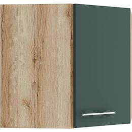 Optifit Eckh&auml;ngeschrank &raquo;Bella&laquo; Breite 60 x 60 cm, T&uuml;ranschlag wechselbar gr&uuml;n Spanplatte