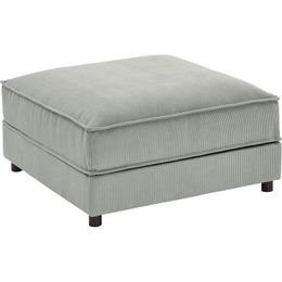ATLANTIC HOME COLLECTION Hocker &raquo;Valan&laquo; mit Cord-Bezug, frei stellbar grau