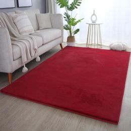 Ayyildiz Teppiche Hochflor-Teppich &raquo;POUFFY 5100&laquo; rechteckig 20 mm H&ouml;he L&auml;ufer, weicher glatter Softflor, Kaninchen Fell Haptik, waschbar rot Polyester