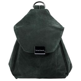 Bruno Banani Damen Cityrucksack echt Leder gr&uuml;n B/H/T: 25cm x 20cm x 9cm, onesize