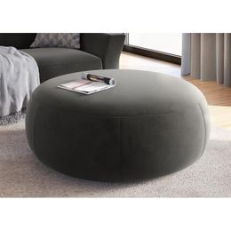 Sit & More sit&more Hocker &raquo;Cadabra&laquo; Rundhocker, Durchmesser Sitzfl&auml;che 64 cm oder 104 cm grau Samtoptik (100% Polyester);Soft clean (98% Polyester, 2% Polyamid)