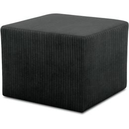 Home Affaire Polsterhocker &raquo;Jadelyn&laquo; Cordbezug, passend zum Schlafsofa grau 100% Polyester