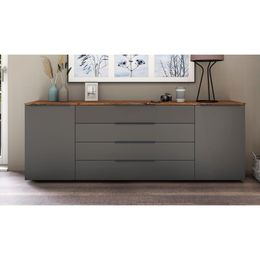 borchardt M&ouml;bel borchardt M&ouml;bel Sideboard &raquo;Tom&laquo; Breite 200 cm grau Spanplatte