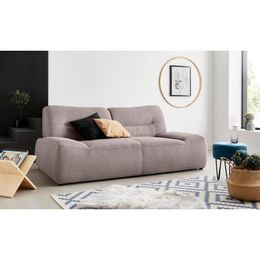 DOMO collection 2-Sitzer &raquo;Cesena modernes Sofa mit flachen Armlehnen, komfortabel&laquo; fester Sitzkomfort, frei im Raum stellbar grau