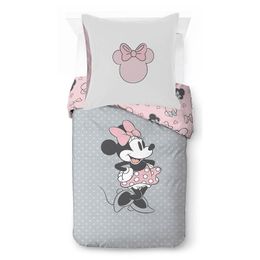 Disney Kinderbettw&auml;sche &raquo; Minnie Mouse Bettbezug-Set 135x200 cm + Kissenbezug 80x80 cm&laquo; 2 tlg. tlg. 100 % Baumwolle, maschinenwaschbar, wendbar Washed Cotton