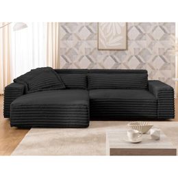 OTTO home Ecksofa &raquo;KINLEE Design-Sofa mit Recamiere rechts/links, Ma&szlig;e B/T/H 251/144/70cm&laquo; L-Form mit Wellenunterfederung, ohne Bettfunktion, modern 