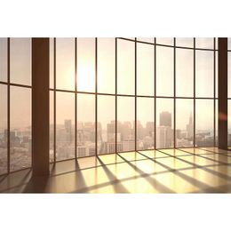 ARCHITECTS PAPER Fototapete &raquo;Loft View Sunset&laquo; Vlies, Wand, Schr&auml;ge beige Vlies