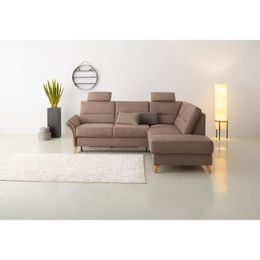 Home Affaire Ecksofa &raquo;Westerland L-Form&laquo; Federkern-Polsterung, wahlweise mit Bettfunktion, Bettkasten grau 98% Polyester 2% Polyamid