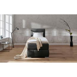 Home Affaire Boxspringbett &raquo;Wehma&laquo; inkl. Topper in 3 verschiedenen Matratzen, auch in Samtstoff grau Struktur fein (100% Polyester)