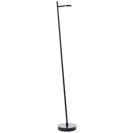 Brilliant LED Stehlampe &raquo;Pesso&laquo; 1 Stk. Warmwei&szlig; 135 x 25 x 20 cm, 600 lm, 3000 K, 3-Stufen dimmbar, schwenkbar, Metall schwarz