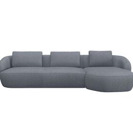FLEXLUX Wohnlandschaft &raquo;Torino, rund, L-Form, Sofa-Ecke mit Recamiere, Longchair-Sofa&laquo; Modernes, organisches Sofa-Design, Kaltschaum, 