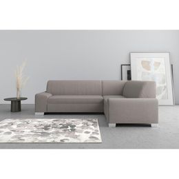 DOMO collection Ecksofa &raquo;Anzio in kubischer Formensprache, flache Armlehnen, L-Form&laquo; Wahlweise mit Bettfunktion und Federkern f&uuml;r hohen Sitzkomfort 