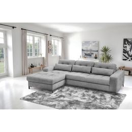 exxpo - sofa fashion Ecksofa &raquo;Bonito, mit R&uuml;cken- und Sitztiefenverstellung, inkl. Bett & Bettkasten&laquo; Sitztiefenverstellung,H&ouml;henverstellung grau