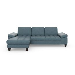 Sit & More sit&more Ecksofa &raquo;Westham L-Form&laquo; Recamiere, mit oder ohne Bettfunktion, Bettkasten, F&uuml;&szlig;e wengefarben bunt 100% Polyester
