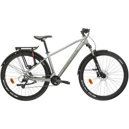 Mountainbike &raquo;KROSS MTB Hardtail Hexagon 4.0 27,5" silber&laquo; 16 Gang Shimano ACERA M3020 Schaltwerk Kettenschaltung silber Mountainbike