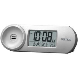 Seiko Quarzwecker Wecker, Digitalwecker, Reisewecker, Schlafzimmer,Beleuchtung,Piepalarm silber