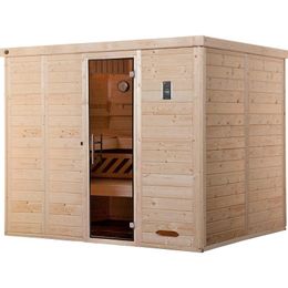Weka Sauna &raquo;Kemi&laquo; Set, 7,5 kW-Ofen mit digitaler Steuerung beige