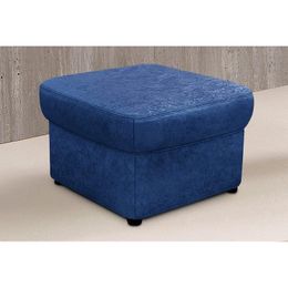 DOMO collection Hocker &raquo;Papenburg&laquo; in gro&szlig;er Farbvielfalt blau Luxus-Microfaser (100% Polyester);Struktur ( 90% Polyester, 10% Polyacryl);Microfaser 