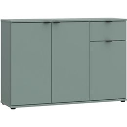 FORTE Sideboard &raquo;Ganymede&laquo; Sideboard, Stauraum, Schublade; Metallgriffe, 4 Dekore, Breite 119,8cm gr&uuml;n Spanplatte