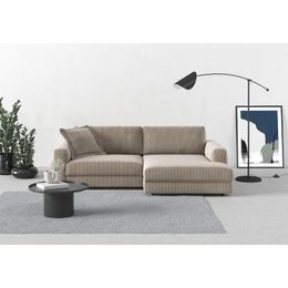 Trendmanufaktur Ecksofa &raquo;Bourbon, Mega Designsofa mit tollem Sitzkomfort, Breite 250cm, L-Form&laquo; extra tiefe Sitzfl&auml;che, wahlweise mit 