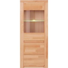 OTTO home Vitrine &raquo;Burani&laquo; grifflose Optik beige Holz teilmassiv