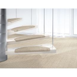 Dekowe Stufenmatte &raquo;Mara S2&laquo; halbrund 5 mm H&ouml;he 100% Sisal, gro&szlig;e Farbauswahl, selbstklebend, auch als Set 15 St&uuml;ck grau Sisal