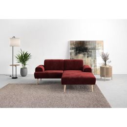 Home Affaire Ecksofa &raquo;Swift Scandic Design, komfortabler Federkern, Breite 192cm, L-Form&laquo; Federkern-Polsterung, B/T/H: 192/83/176 cm rot 100% 