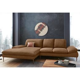 W.Schillig Ecksofa &raquo;enjoy&MORE, Designsofa, bequem, zeitlos und elegant, L-Form&laquo; Sitztiefenverstellung, F&uuml;&szlig;e bronze pulverbeschichtet, Breite 310 cm 