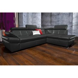 exxpo - sofa fashion Ecksofa &raquo;Salerno, Funktionssofa, hoher Sitzkomfort, Breite 268cm, L-Form&laquo; inkl. Kopf- und Armteilverstellung, wahlweise mit 