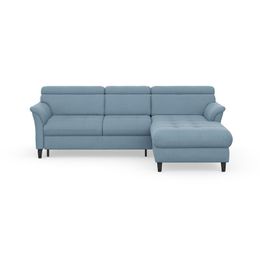 Sit & More sit&more Ecksofa &raquo;Marano L-Form&laquo; inklusive Kopfteilverstellung, wahlweise mit Bettfunktion, Bettkasten blau 98% Polyester, 2% Polyamid
