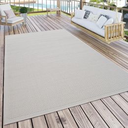 Paco Home Teppich &raquo;Timber 125&laquo; rechteckig 4 mm H&ouml;he Flachgewebe, Sisal Optik, auch als L&auml;ufer, In- und Outdoor geeignet beige Polypropylen