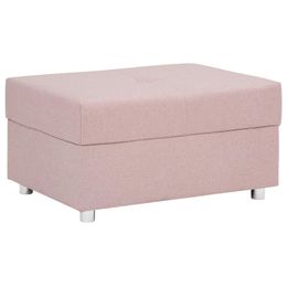 Home Affaire Hocker &raquo;Italia&laquo; mit Federkern rosa Microfaser PRIMABELLE (100% Polyester);Struktur fein (100% Polyester)