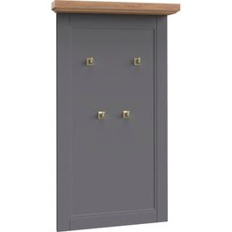 OTTO home Garderobenpaneel &raquo;Tara&laquo; (H/B/T): 115/65/13cm, hochwertig UV lackiert, Metallhaken grau MDF, Spanplatte