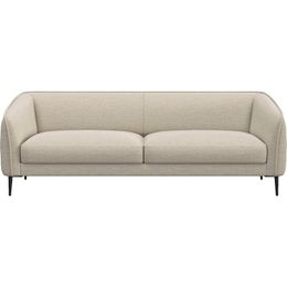 FLEXLUX 3-Sitzer &raquo;Belle Designsofa, Couch, bequem durch Kaltschaum im Sitz&laquo; Skandinavisches Design, In hochwertiger Verarbeitung wei&szlig; 100% Polyester