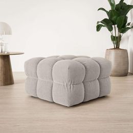 s.Oliver Polsterhocker &raquo;COBBO Sitzhocker Bubble-Optik, Ma&szlig;e B/T/H: 80/80/48 cm&laquo; passend zum Sofa, moderne Steppung und hoher Sitzkomfort beige 100% 