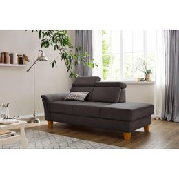 Home Affaire Recamiere &raquo;Conville&laquo; incl. Kopfteilverstellung, Federkern, wahlweise mit Bettkasten grau 100% Polyester