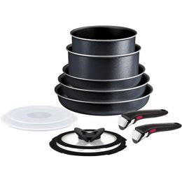 Tefal Topf-Set &raquo;Ingenio So'Light, Topf und Pfannenset abnehmbarer Griff, stapelbar&laquo; Set, 3x Pfannen 22/24/28cm, 2x Kasserollen 18/20cm, 4x Deckel, 2x Griffe